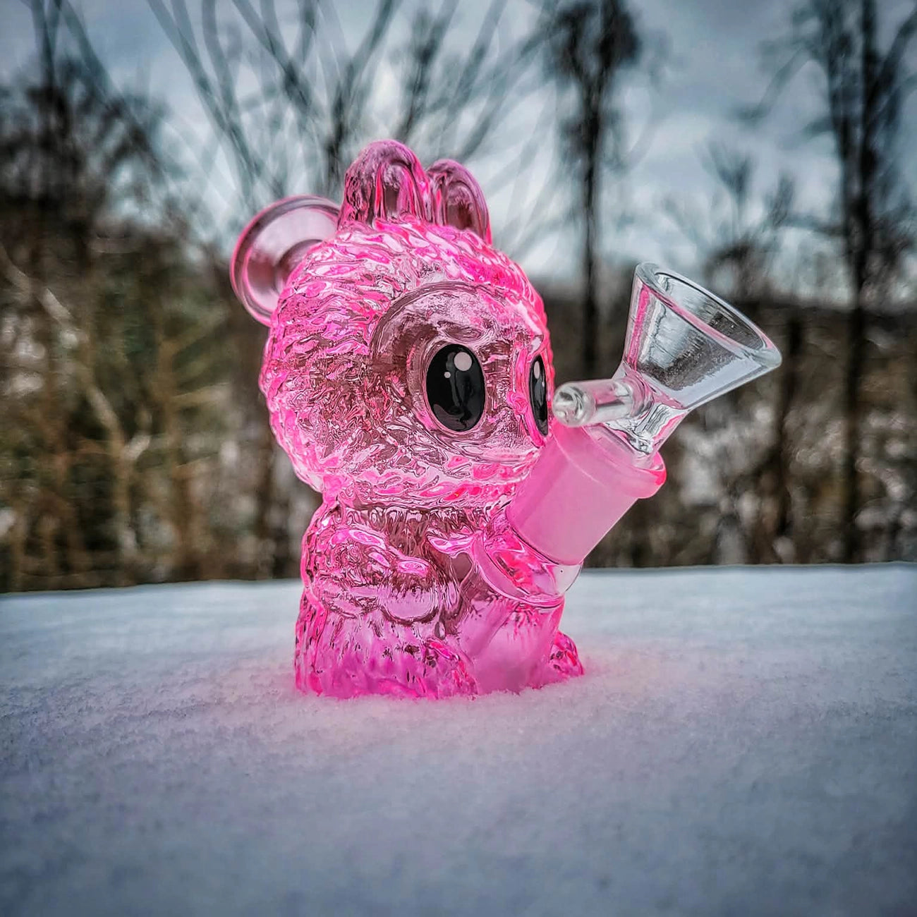 "Pink Lafu" Waterpipe By Sesh Gear Glass – Lucky Cat Smoke Shop