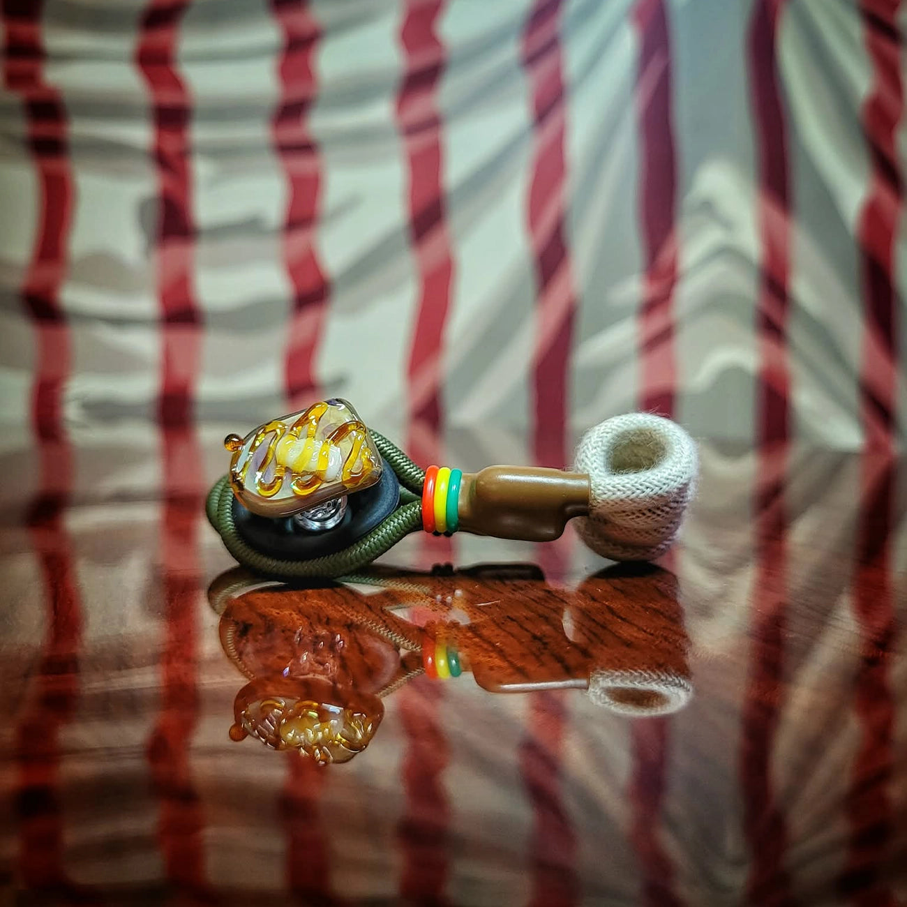 "Toasty Rastafarian" Soul Masta Glass X Tuff Tether Combo – Lucky Cat ...